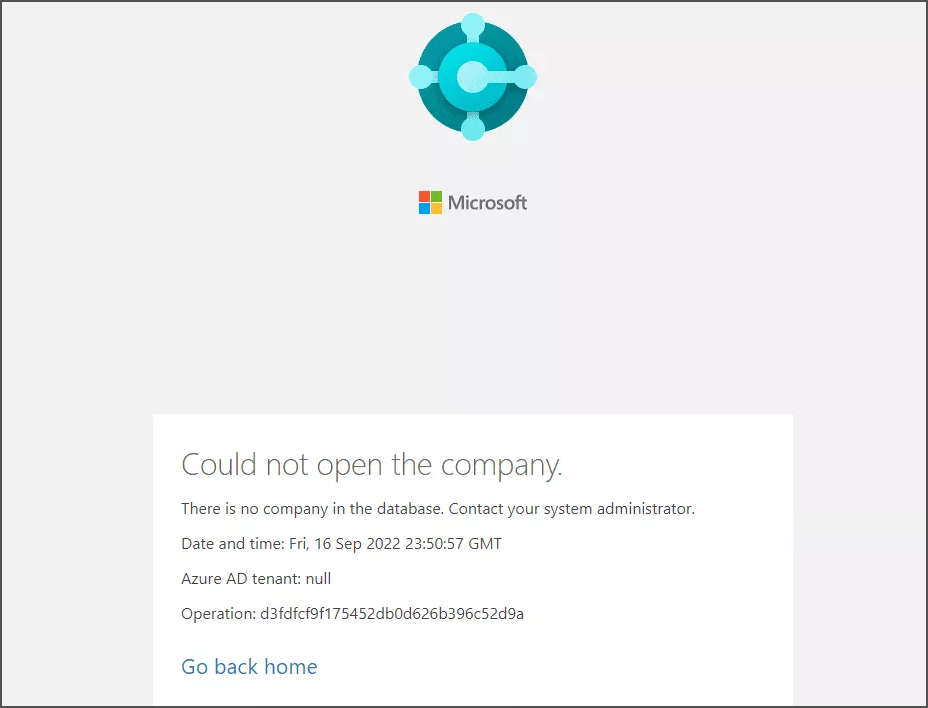 Could not open the company error resolved - Jaimin Dave